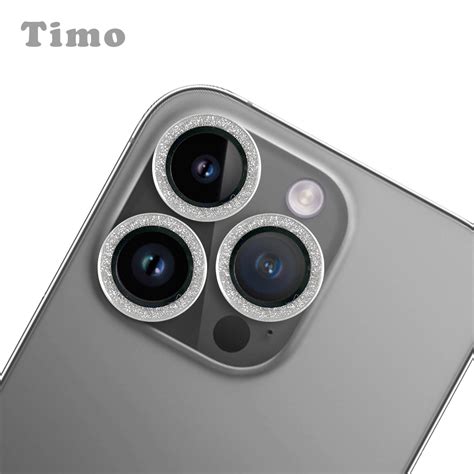 【timo】iphone 16 Pro 閃鑽玻璃手機鏡頭保護貼保貼銀鑽 全聯全電商