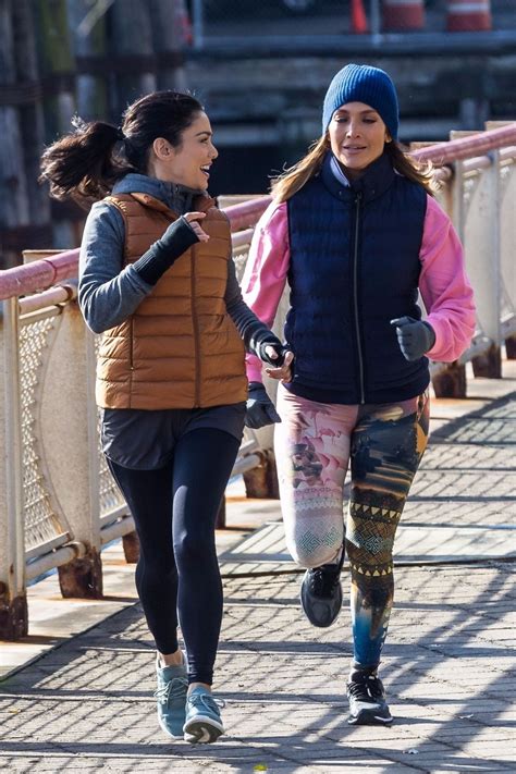 Jennifer Lopez And Vanessa Hudgens On The Set Of Second Act In New York
