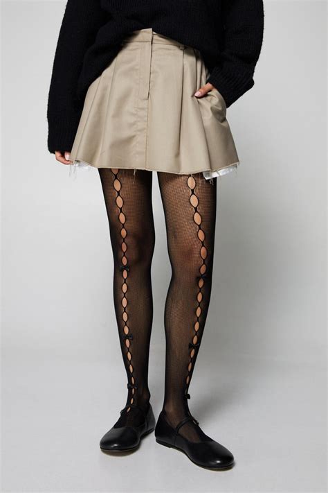 Bow Cut Out Sheer Tights Nasty Gal