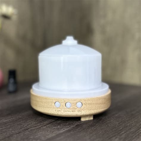 300ml Stone Electric Home Diffuser Real Wood Base Ultrasonic Aroma Ceramic Scent Diffuser Air