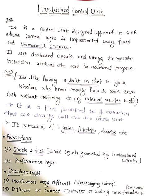 Hardwired Control Unit Pdf