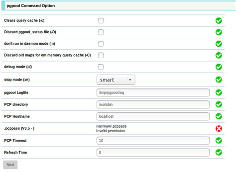 Postgresql Pgpoolamin V3 5 2 Parameter Check Pcpass Invalide