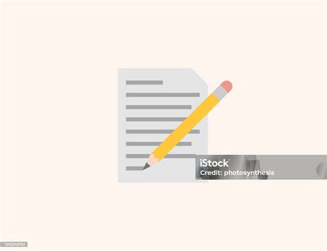 Vetores De Ícone Vetorial De Memorando Lápis Isolado E Papel Bloco De