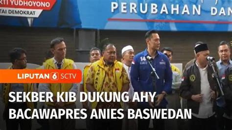 VIDEO Sekber KIB Sampaikan Dukungan Untuk AHY Jadi Cawapres Anies