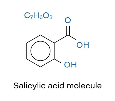 Premium Vector Salicylic Acid Molecule Chemical Structural Formula