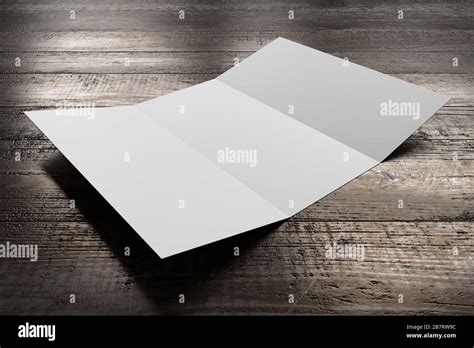 leaflet brochure leaflet mockup 3 x dl 3 x 99x210 mm 3d
