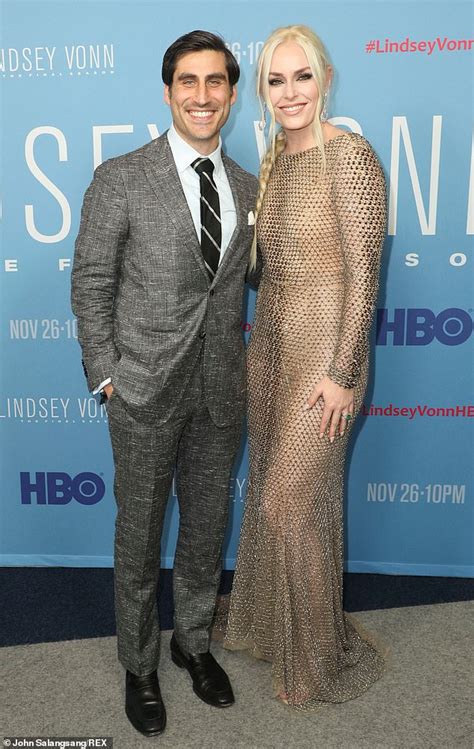 Lindsey Vonn Dons Nude Sheer Gown For The Premiere Of Her New Movie