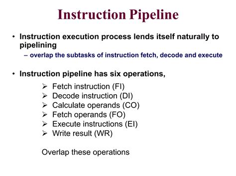 Instruction Pipeline Computer Architecture Pptx Computing
