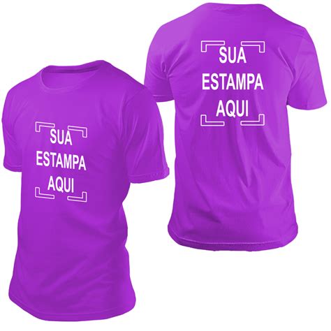 Camiseta Uniforme Roxo Personalizado Com Sua Logo Estampa Logomarca