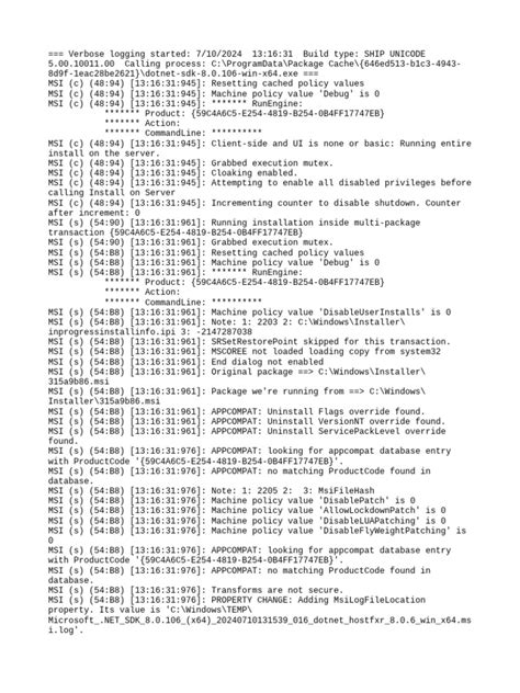 Microsoft Net Sdk 8 0 106 X64 20240710131539 016 Dotnet Hostfxr 8 0