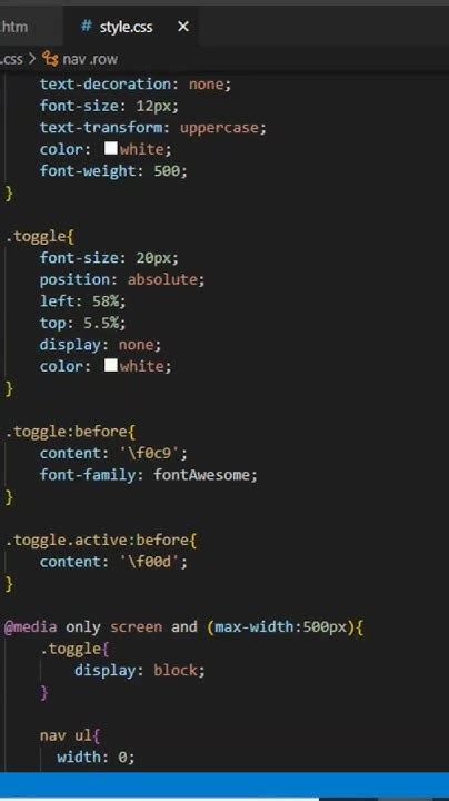 Create A Responsive Navigation Bar Hamburger Menu Toggle Using Html