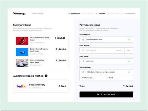 Checkout Page Ui Design By Mihir Vaghani On Dribbble