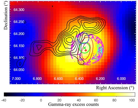 Smoothed Veritas Gamma Ray Count Map Of The Region Around Tychos