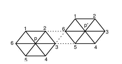 schematic diagram of the triangular lattice with hexagonal blocks only