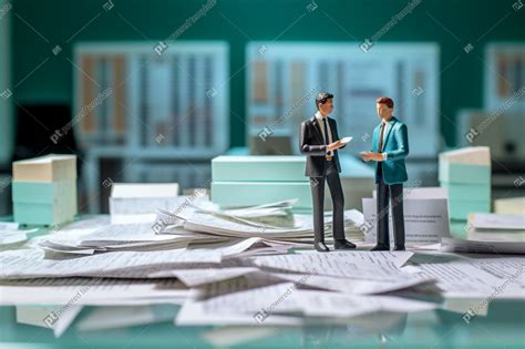 Blurred Tilt Shift Photo Two Businessmen Collaborating On Table With Graph Paper Free Ai