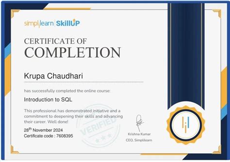 krupa chaudhari on linkedin sql data learning careergrowth