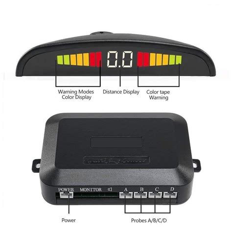 Led Display Sensor Car Reverse Backup Radar System Led Display Buzzer Alert 4 8 Parking Sensors