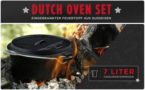 Amazonde Bbq Dutch Oven Das Original Dutch Oven Set 7 Liter