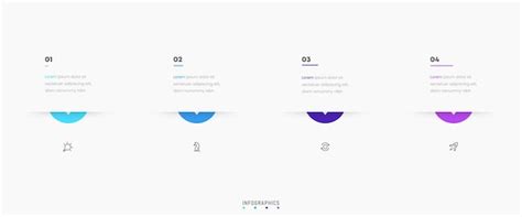 Шаблон дизайна векторной инфографической этикетки с иконами и 4 вариантами или шагами может быть