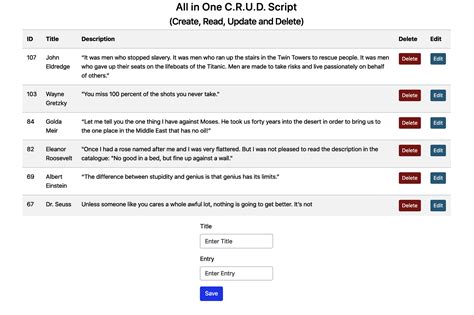github sherirosalia single page crud crud application that easily