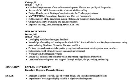 Wpf Developer Resume Sample Wpf Developer Resume Samples Velvet Jobs Williamson