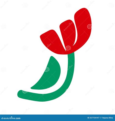 Red Poppy Flower Vector Illustration Stock Vector Illustration Of