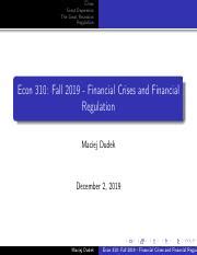 Understanding Financial Crises: Great Depression to Regulation | Course Hero
