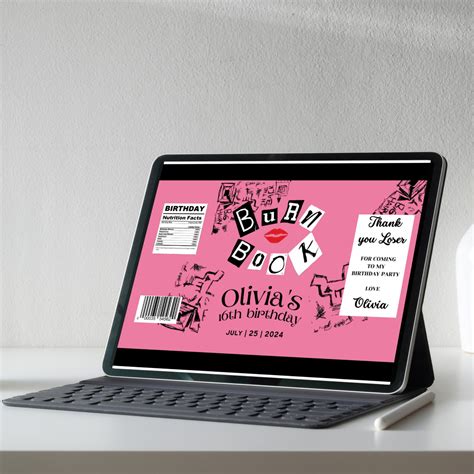Mean Girls Chips Bag Mean Girls Inspired Birthday Invitation Mean