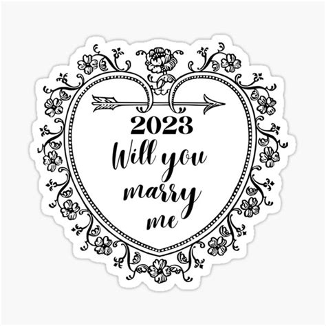 Engagement 2023 Will You Marry Me Romance Sticker For Sale By