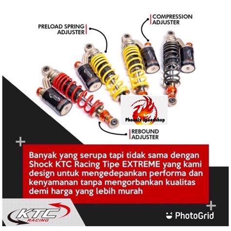Jual Shock Shockbreaker Ktc Racing Tipe Extreme Matic 325mm Vario 125
