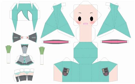 Printable Hatsune Miku Papercraft Printable Papercrafts Printable