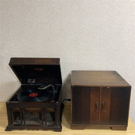 【全体的に状態が悪い】victor ビクター Victrola ビクトローラ 蓄音機 Vv1 90 卓上型蓄音機 蓄音器 アンティーク