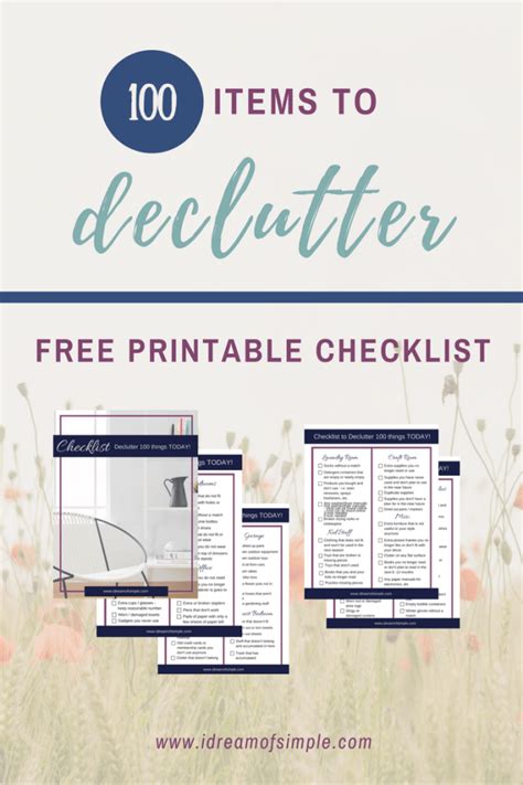 100 Items To Declutter From Your Home Today Download Your Free