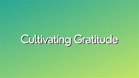 Cultivating Gratitude Heal You First
