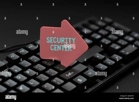 Conceptual Display Security Center Business Concept Centralized Unit That Deals With Security
