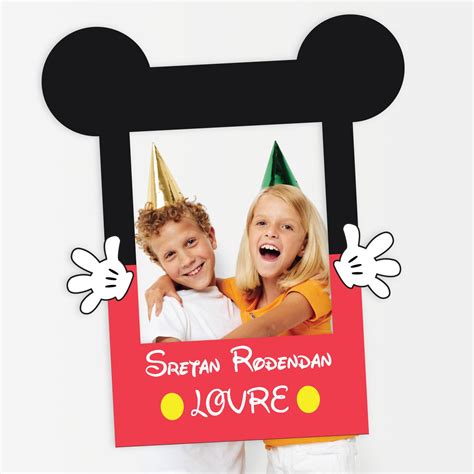 Personalized Mickey Mouse Photo Booth Frame Mickey Mouse Selfie Frame