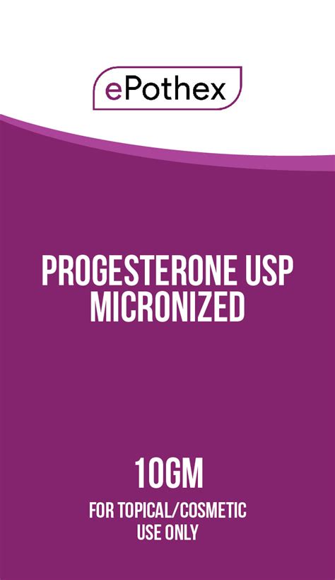 Progesterone Usp Micronized 10g Powder Epothex