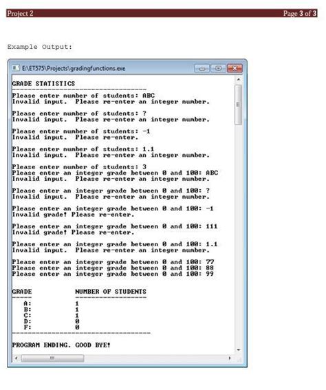 Solved Using C How Can I Get All Example Outputs With
