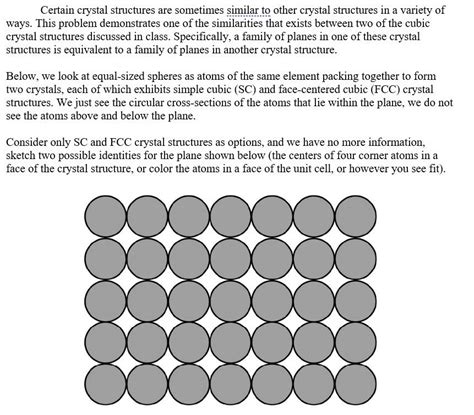 Solved Certain Crystal Structures Are Sometimes Similar To