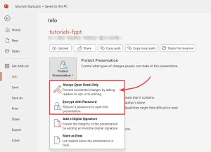 How To Make A PowerPoint Read Only