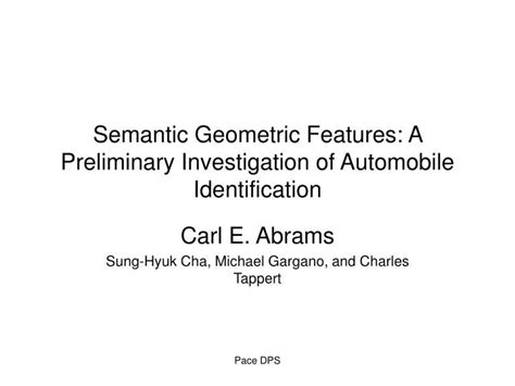 Ppt Geometric Features In Automobile Identification Powerpoint