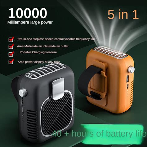 휴대용 소형 팬 라이트 무단 속도 제어 데스크탑 야외 유모차 충전 보물 허리 선풍기 럭셔리 디자인 Aliexpress