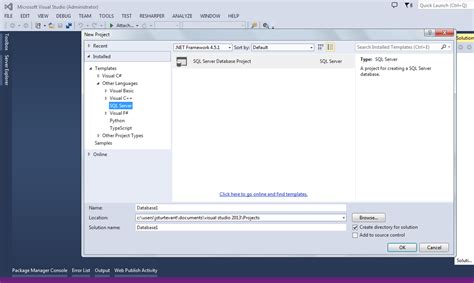 Visual Studio 2013 Sql Server Database Projects · James Sturtevant