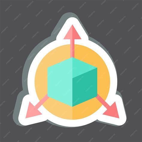 Premium Vector Sticker Three Dimensional Object Related To 3d