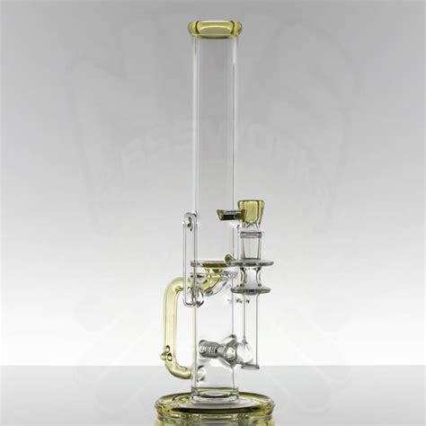 Rye Deyer 15in 44mm Gridline Double Uptake Recycler W Slide Stand
