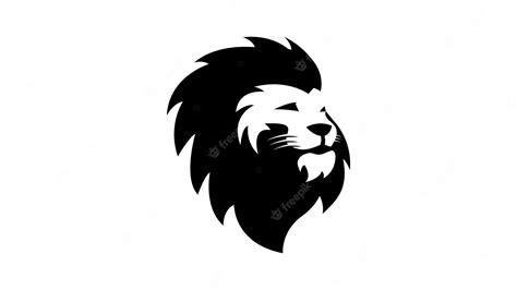 Löwenkopf Logo Konzept Vektor Illustration Premium Vektor