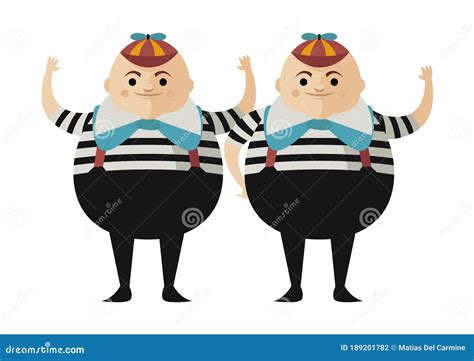 Fairytale Happy Cute Twinks Brothers Stock Vector Illustration Of