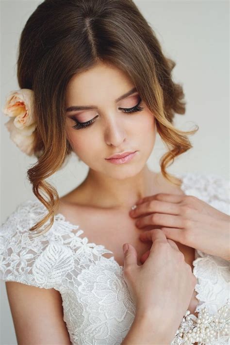 idées romantiques de coiffure mariage cheveux longs