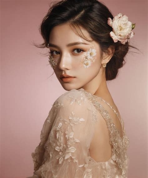 Premium Photo Female Model With Glowing Face