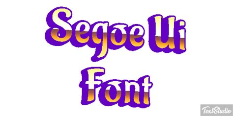 Segoe Ui Font Font Animated  Logo Designs